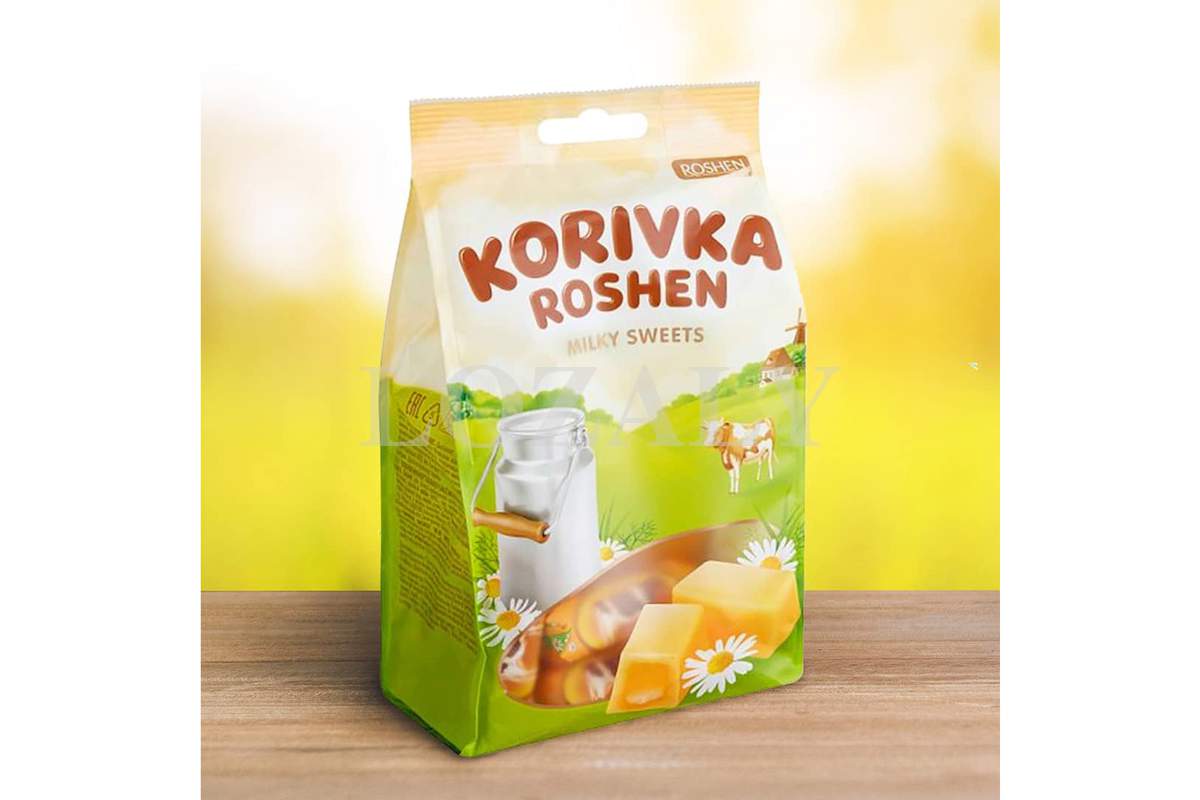 Ukrainian ROSHEN Sweets Milky Fudge Candy "Korivka" (Korovka Cow) 205g ...