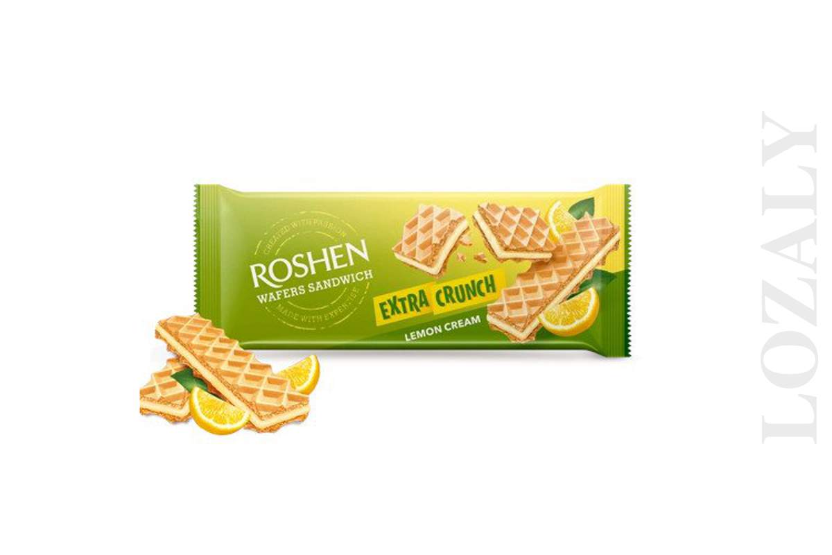 Ukrainian ROSHEN Wafers Sandwich Extra Crunch Cocoa Milk Hazelnut Lemon ...