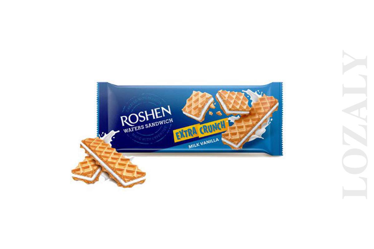 Ukrainian ROSHEN Wafers Sandwich Extra Crunch Cocoa Milk Hazelnut Lemon ...